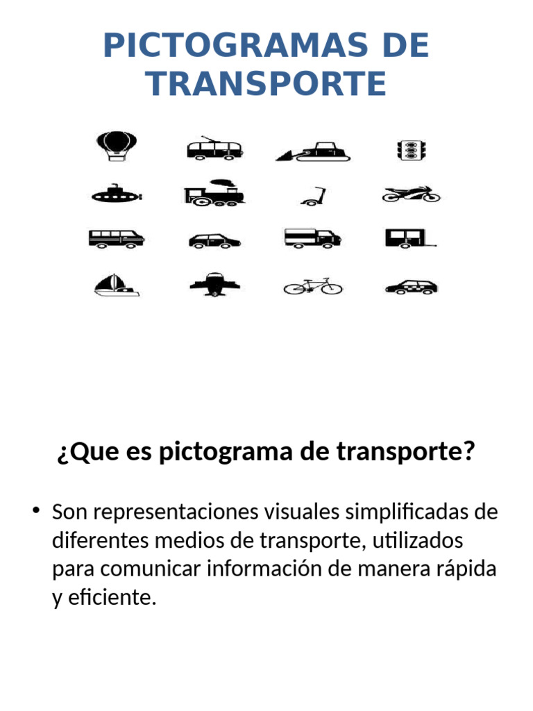 Pictogramas de Transporte Ulises | PDF