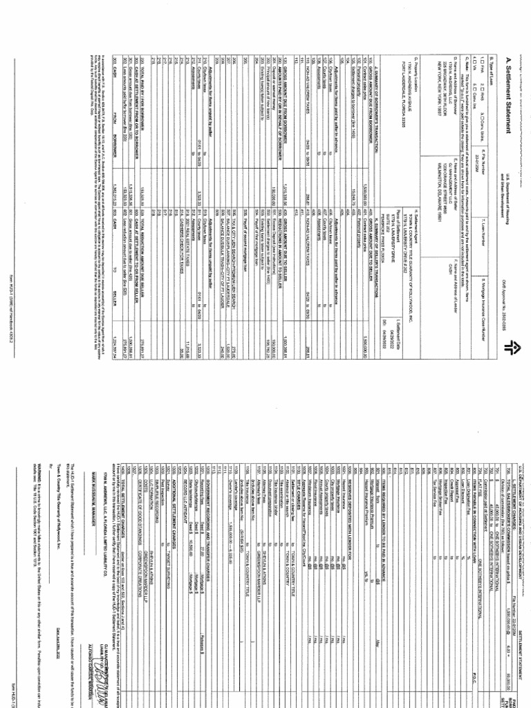 HUD, Deed and LLC Affidavit (Executed) | PDF
