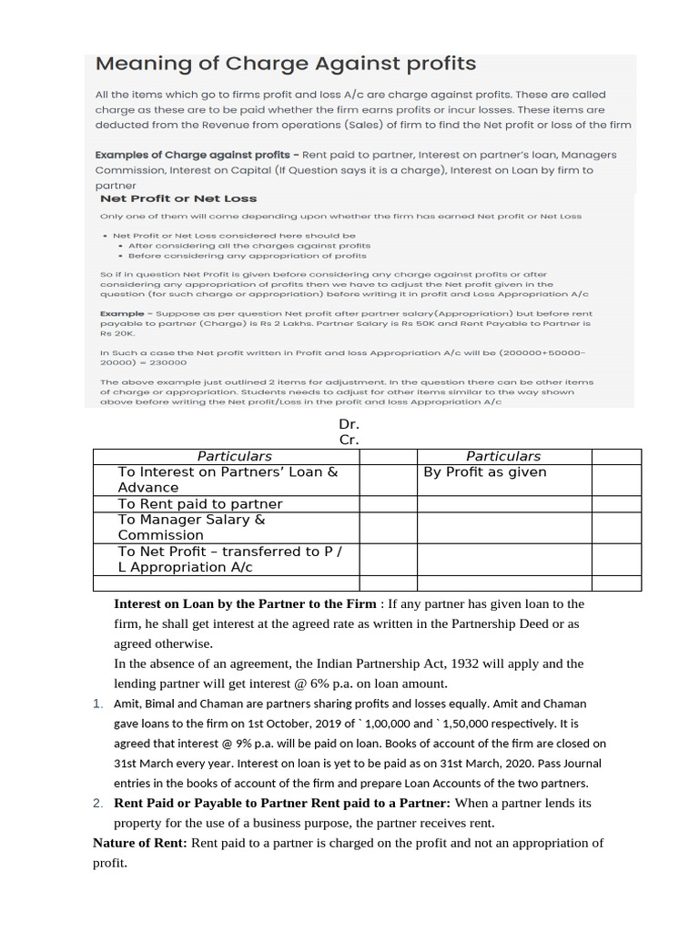 Profit & Loss Appropriation Account Guide | PDF | Interest | Partnership