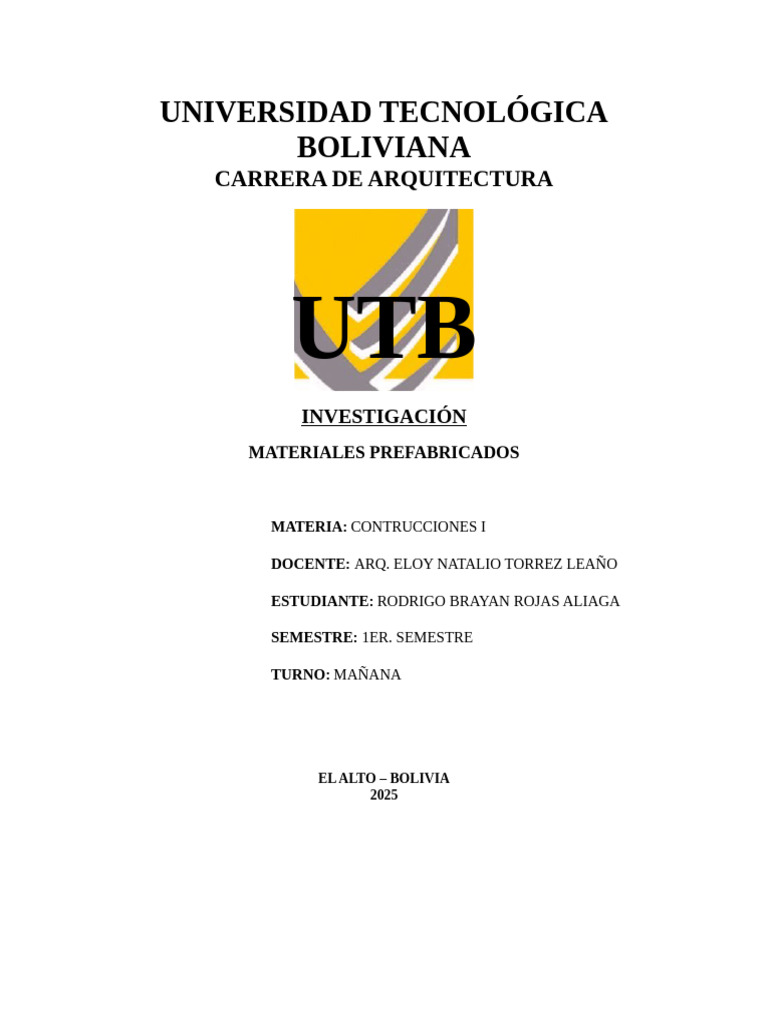 Caratula Utb | PDF