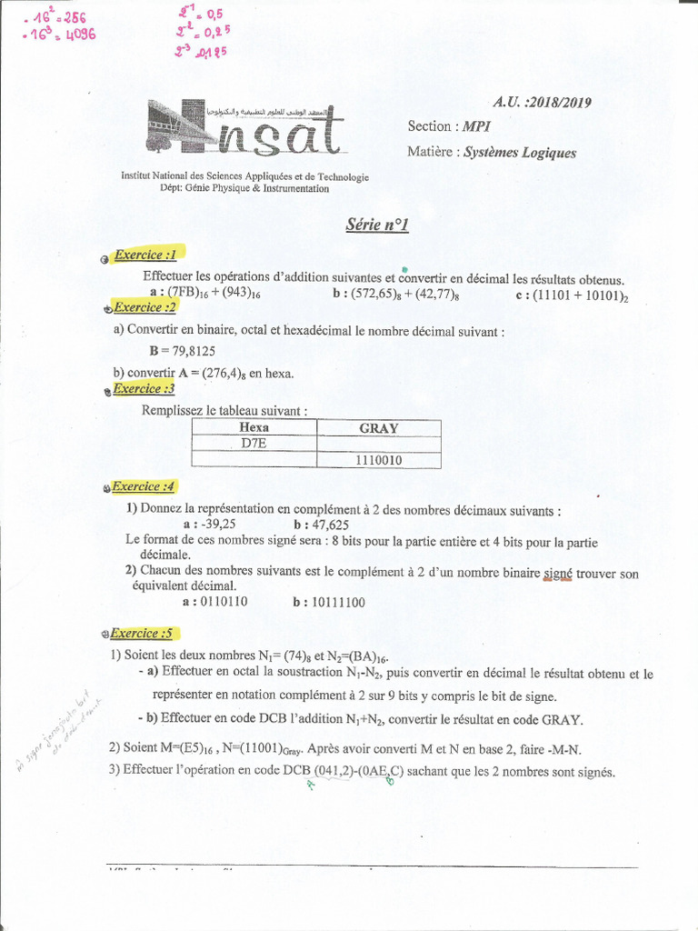TD 1 2 3 4 | PDF