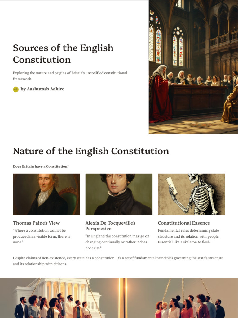 Sources of the English Constitution Explained | PDF | Constitution ...