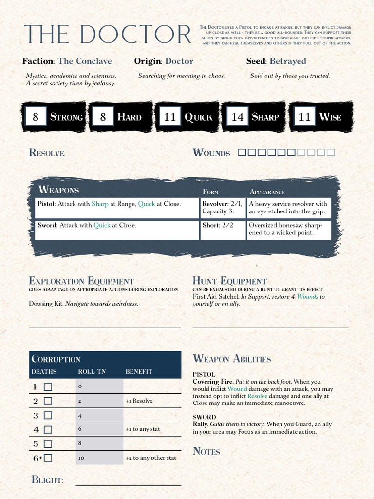 THE DOCTOR Hollows Pregen | PDF