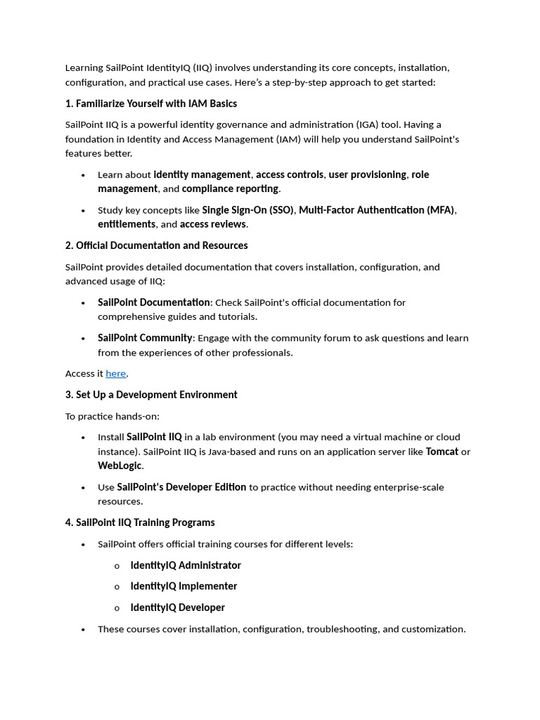 2learning SailPoint IdentityIQ | PDF | Computing | Information Technology