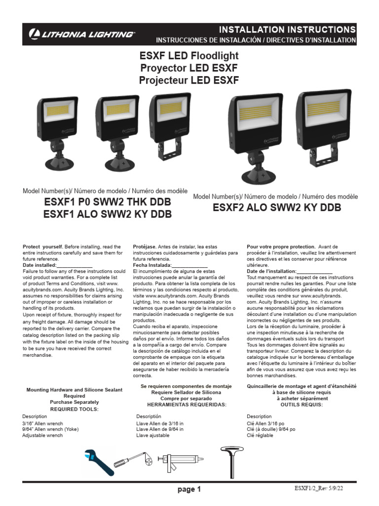 Esxf1 2 Instruction Sheet | PDF | Electrostatic Discharge ...