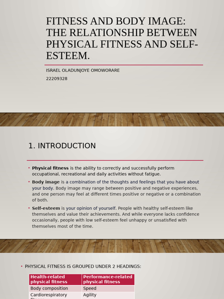 Fitness and Body Image | PDF | Self Esteem | Physical Fitness