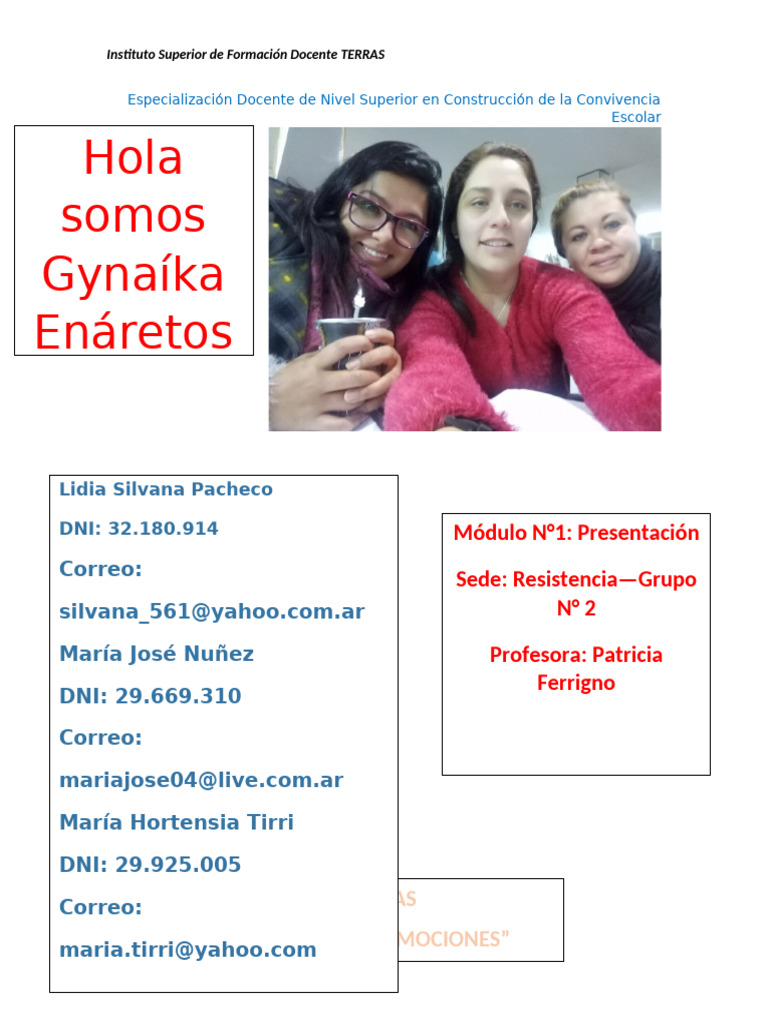 TP 5 Grupal de Convivencia | PDF | Las emociones | Autoestima