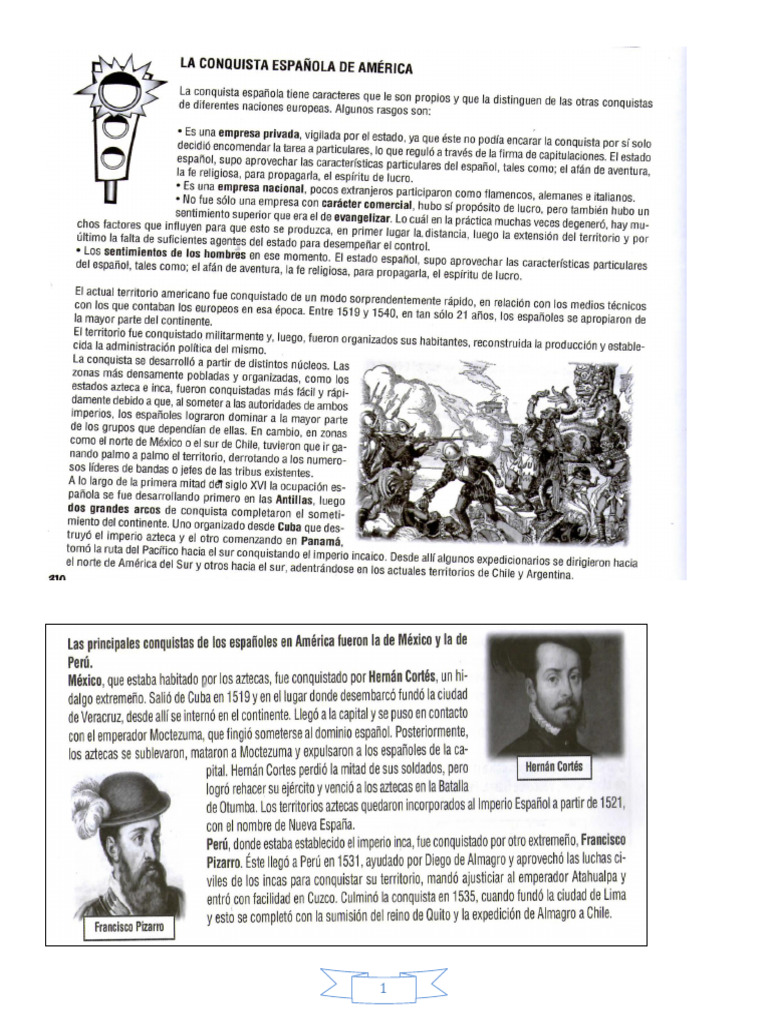 Conquista y Colonizacion Española | PDF