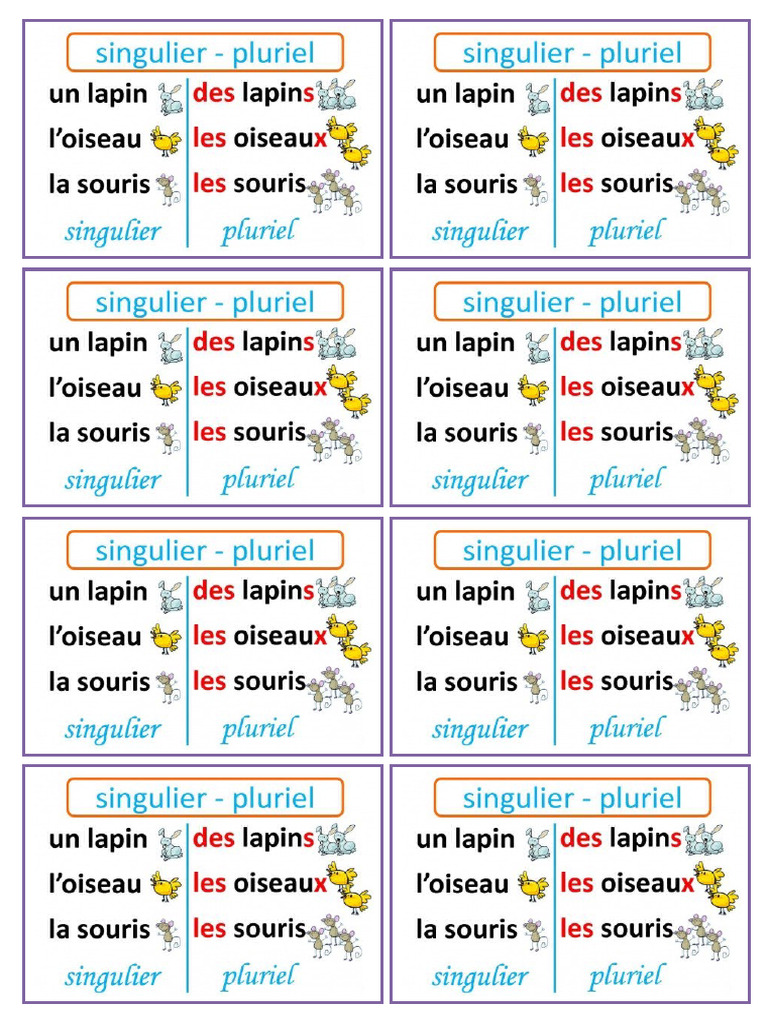 Singulier Et Le Pluriel 2 | PDF