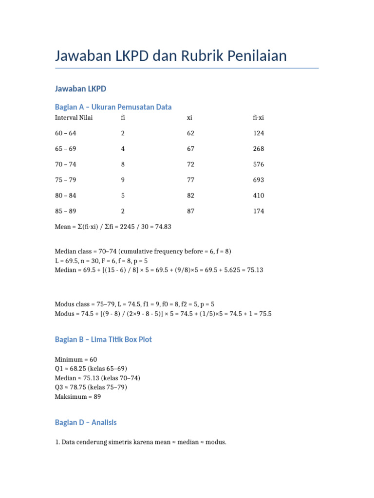Jawaban_dan_Rubrik_Penilaian_LKPD | PDF