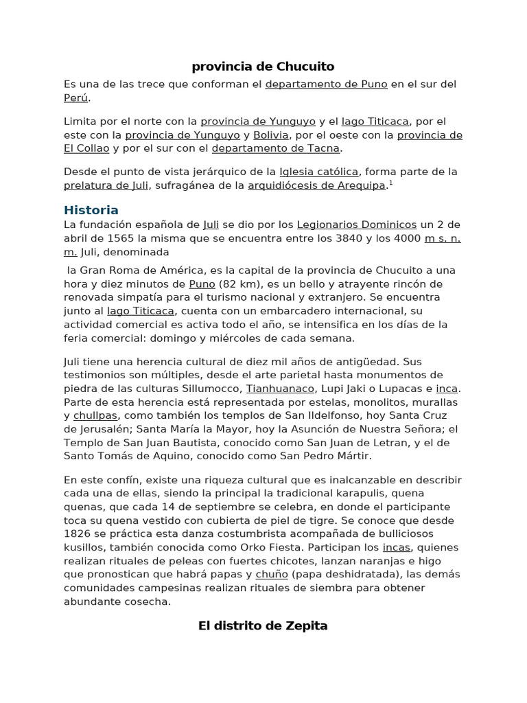 Provincia de Chucuito | PDF