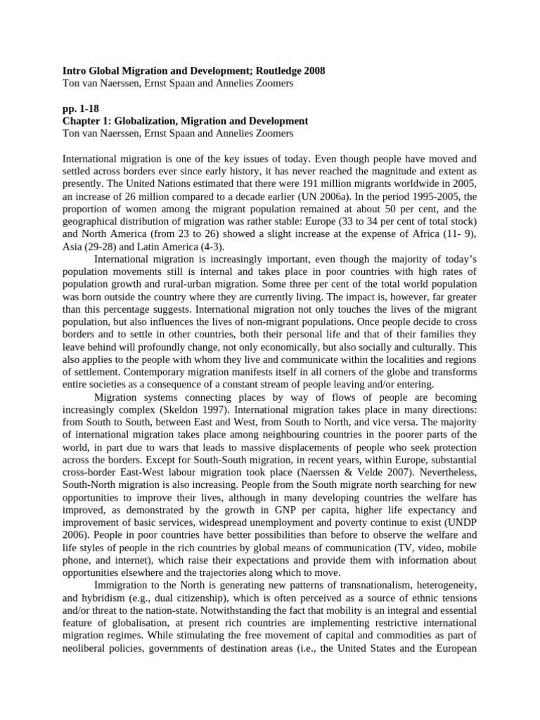 Global Migration and Development Insights | PDF | Human Migration ...