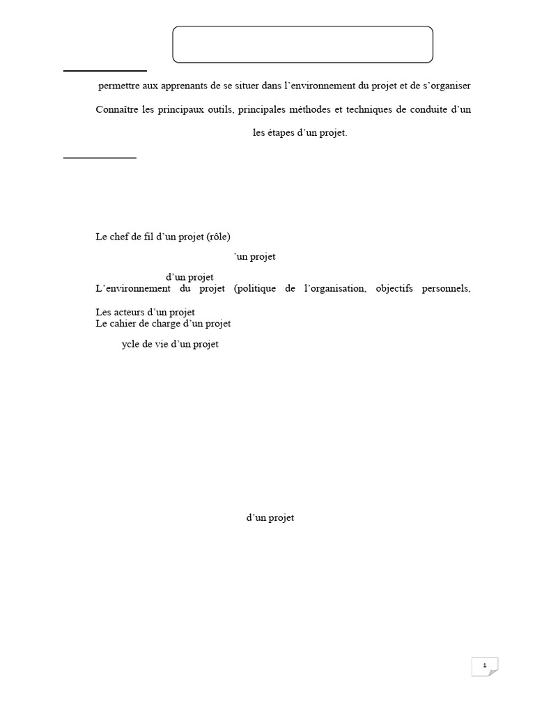 Introduction à la gestion de projets | PDF | Chef de projet | Gestion ...