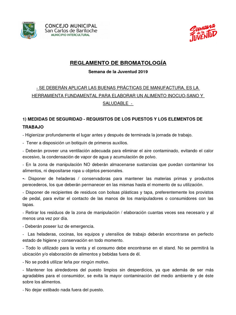 Bromatología REGLAMENTO Final | PDF | Alimentos | Mayonesa