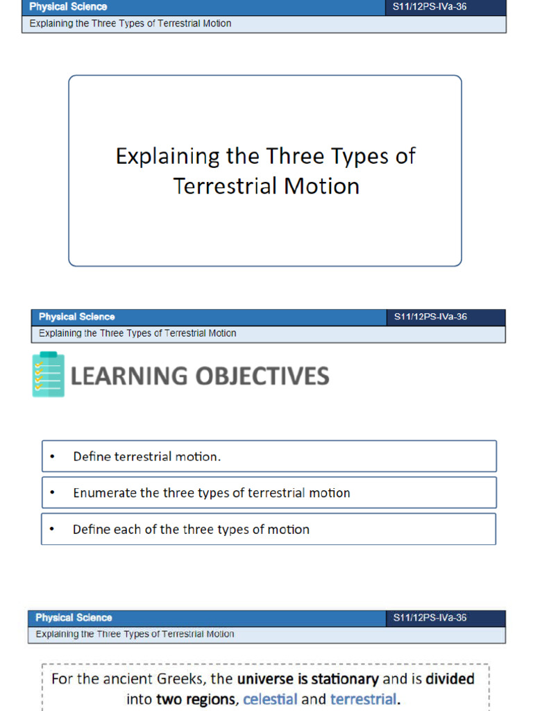 Terrestrial Motion | PDF