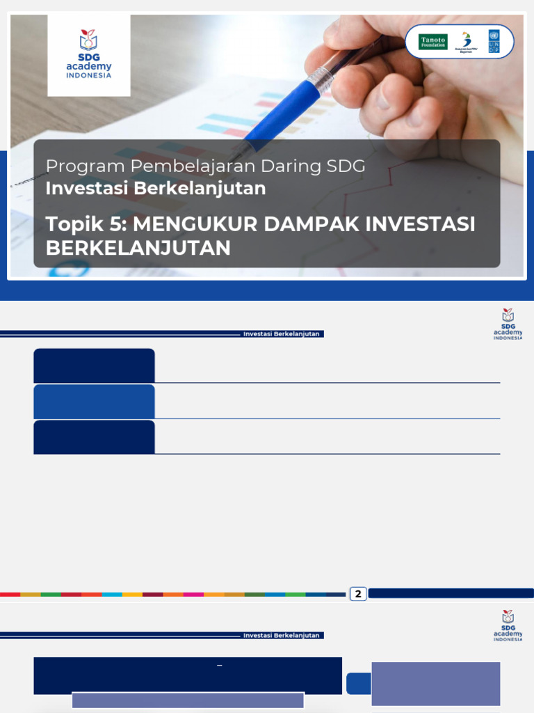 2021 - SDGs MLP - Sustainable Development Goals Mobile Learning Program Investasi Berkelanjutan ...