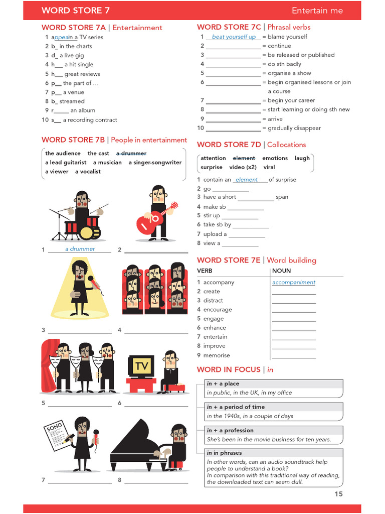 Entertainment Vocabulary | PDF | Semantic Units | Languages
