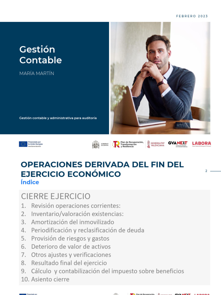 7-Tema 07. Operaciones Derivadas Del Fin de Ejercicio | PDF | Servicios ...