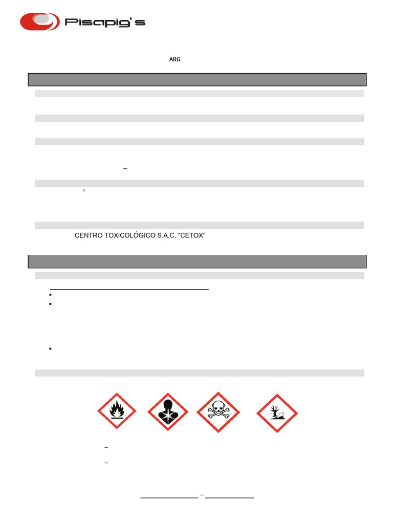 Ficha de Seguridad Insecticida ASI NET | PDF | Agua