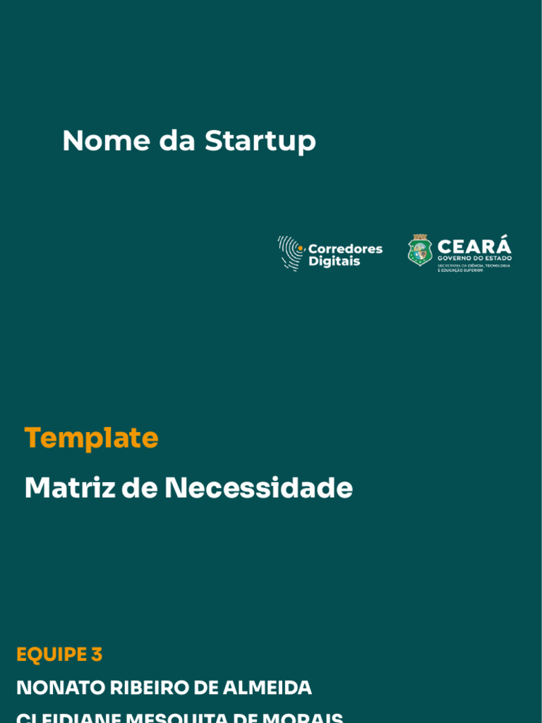 ATIVIDADE 1 - Matriz de Necessidade E Árvore Do Problema 2025 | PDF | Empresa Startup ...