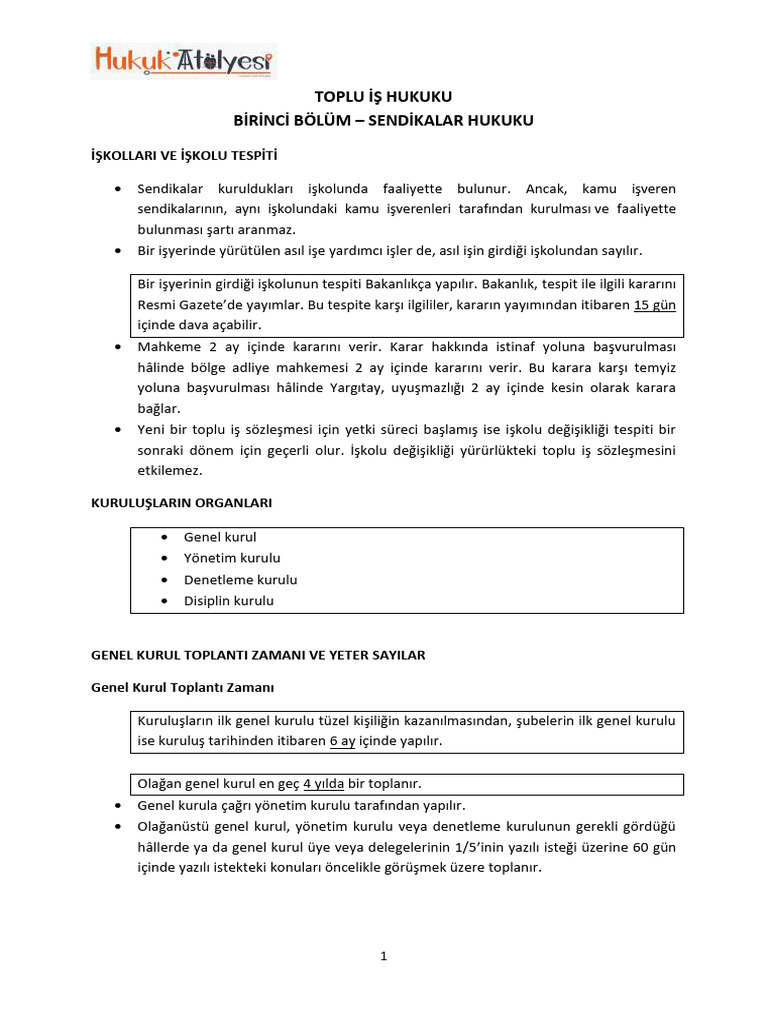 Toplu_İş_Hukuku_-_Hap_Notlar[1] | PDF