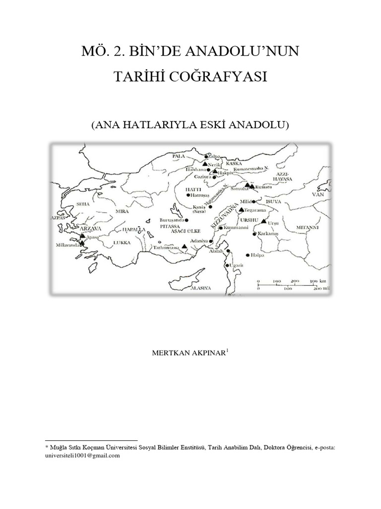 MO 2 Binde Anadolunun Tarihi Cografyasi | PDF