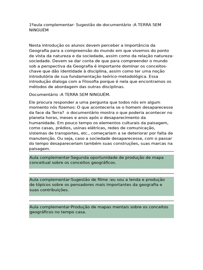 1ºaula Complementar | PDF