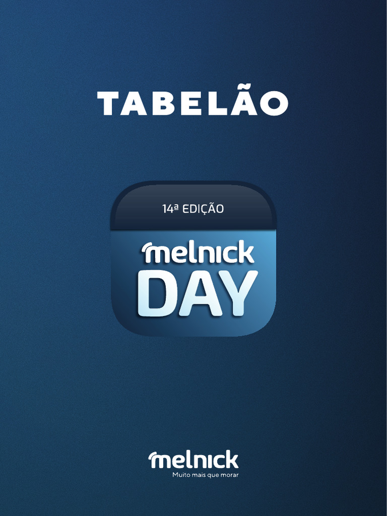 Melnick Day 2025 - Tabelao Digital | PDF