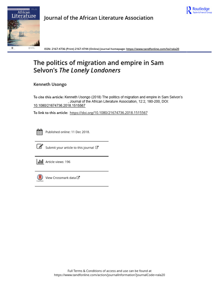 The Politics of Migration and Empire in Sam | PDF