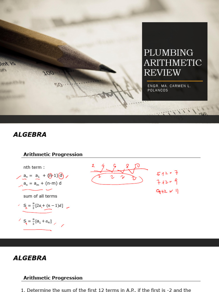Plumbing Arithmetic Review | PDF | Mean | Numbers