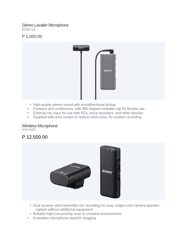 Stereo Lavalier Microphone | PDF