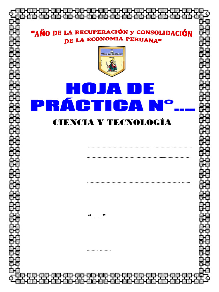 TRABAJO HOJA DE PRÁCTICA (Formato) | PDF