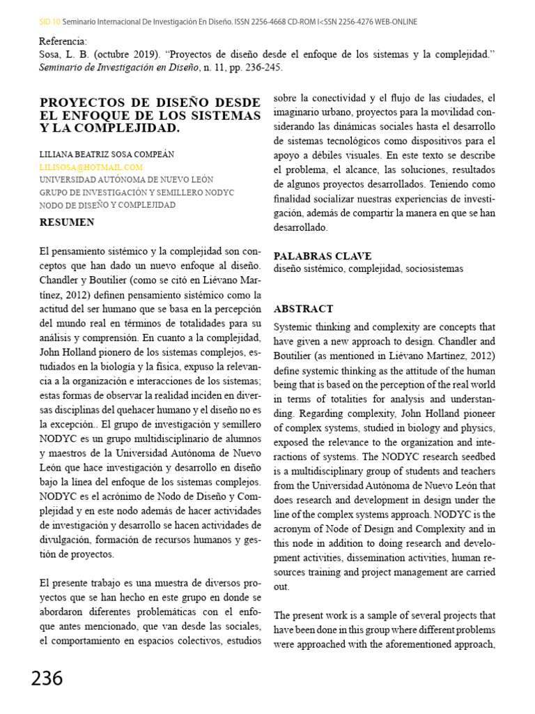 Proyectos NODYC: Diseño y Complejidad | PDF | Diseño | Innovación