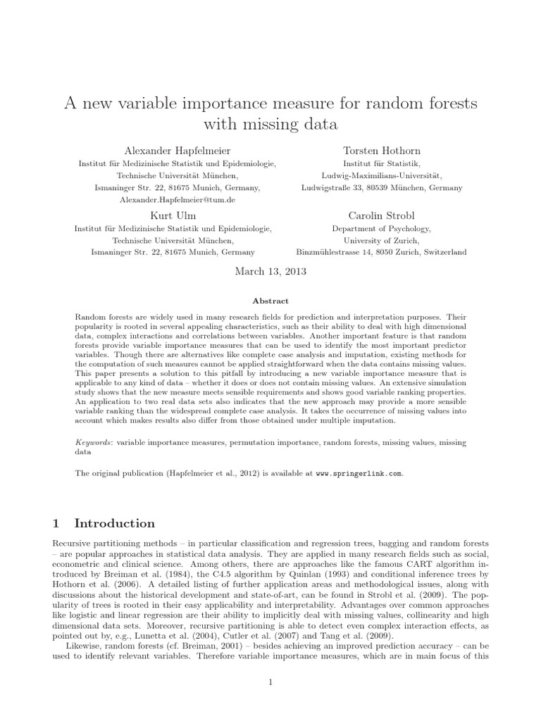 A New Variable Importance Measure For Random Forests With Missing Data ...