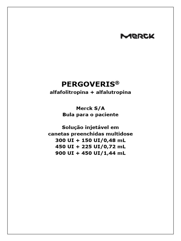 Pergoveris Bula Paciente 120421 | PDF | Gravidez | Hormônio luteinizante