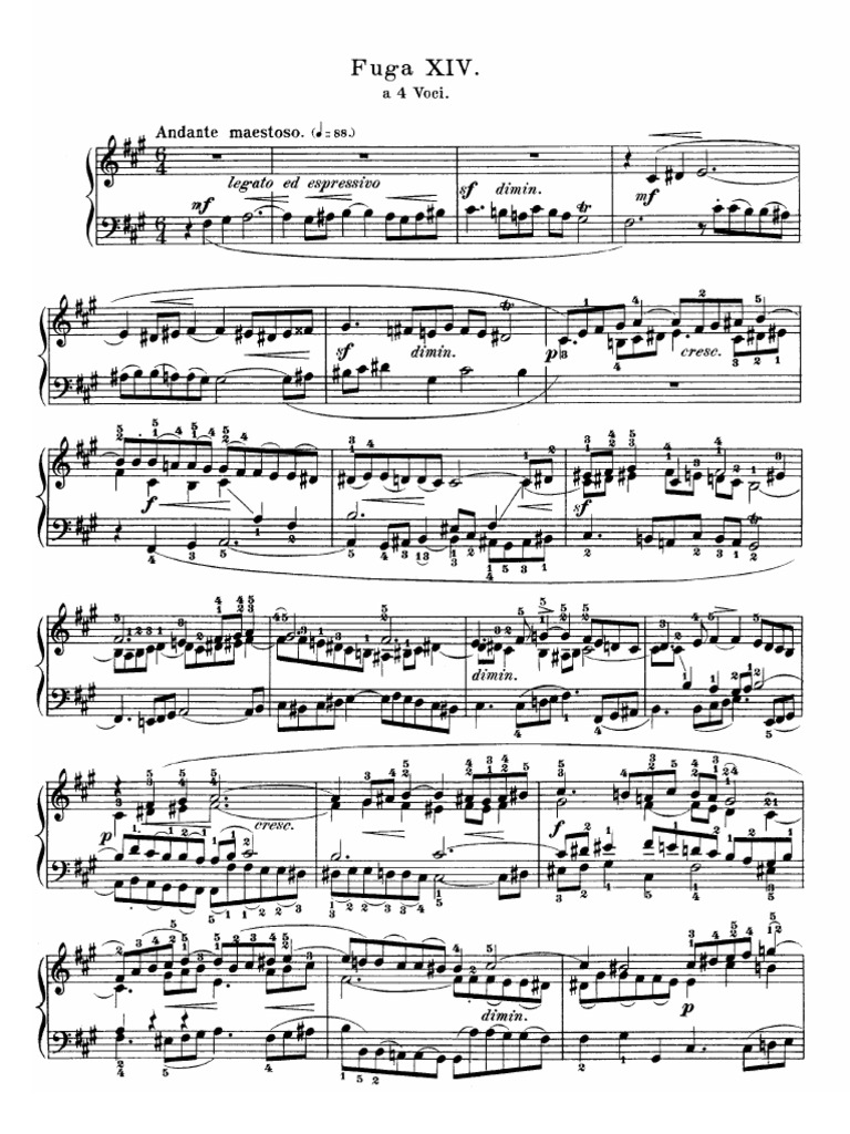 Prelude & Fugue - 14 | PDF
