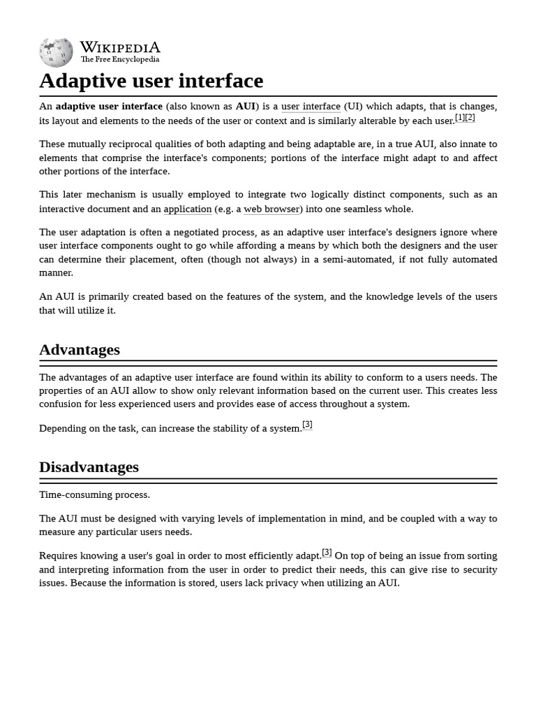 Understanding Adaptive User Interfaces | PDF | Computing | Software