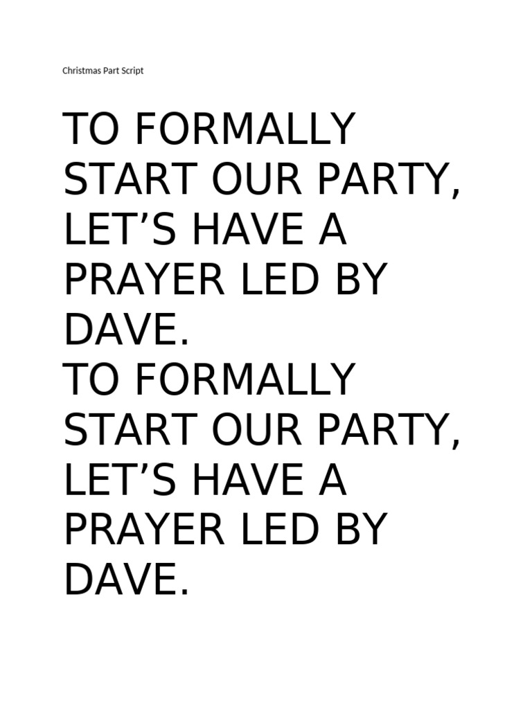 Christmas Party Script and Activities | PDF
