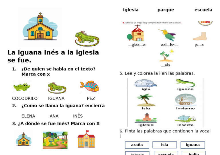 Iguana Inés y la Vocal I | PDF