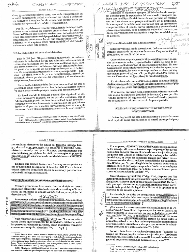 Las Nulidades Del Acto Administrativo - Balbín | PDF