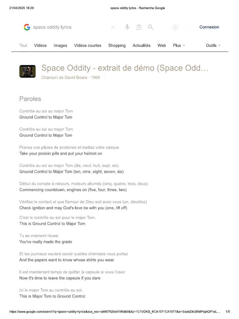 Space Oddity | PDF