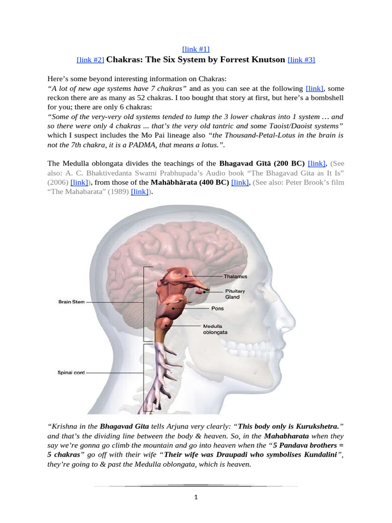 Medulla Chakra Insights by Forrest Knutson | PDF | Mahabharata ...