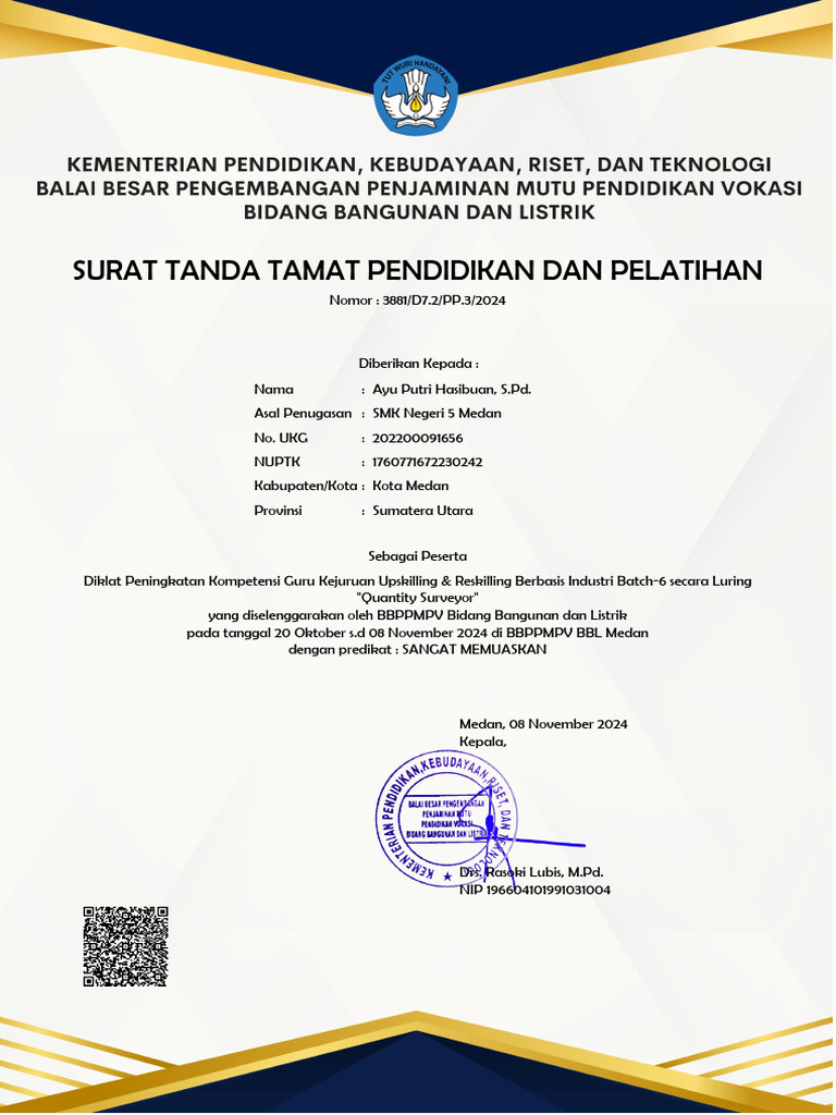 Sertifikat - Verifikasi | PDF