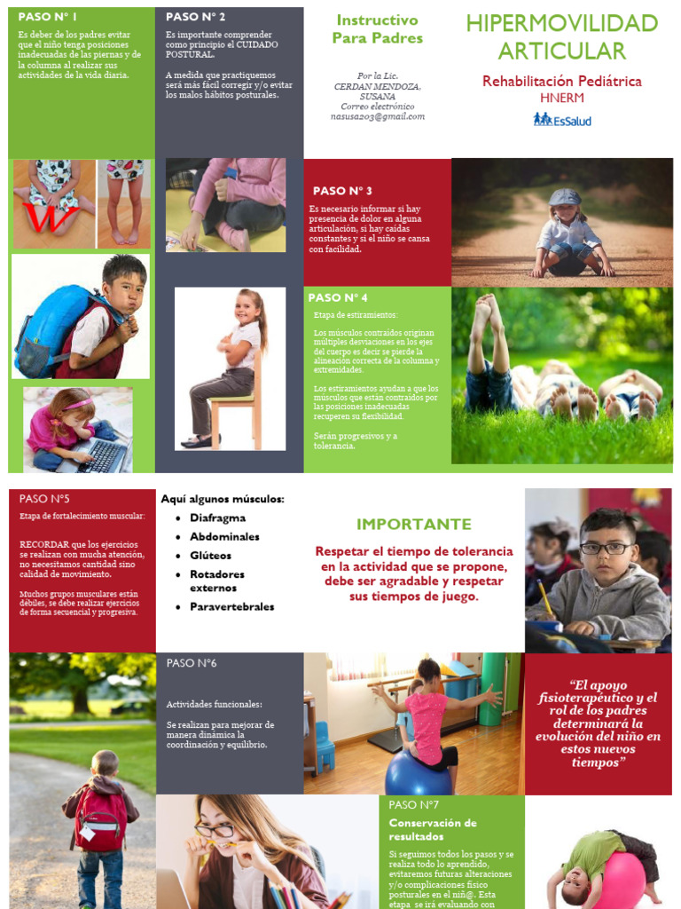 Ejercicios para Hiperlaxitud Infantil | PDF | Flexibilidad (anatomía)