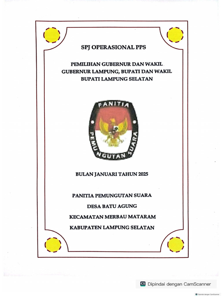 SPJ Pps Batu Agung Bulan Januari 2025 | PDF