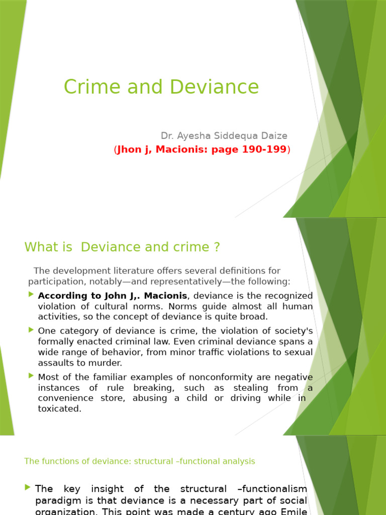 Understanding Crime and Deviance Concepts | PDF | Deviance (Sociology ...