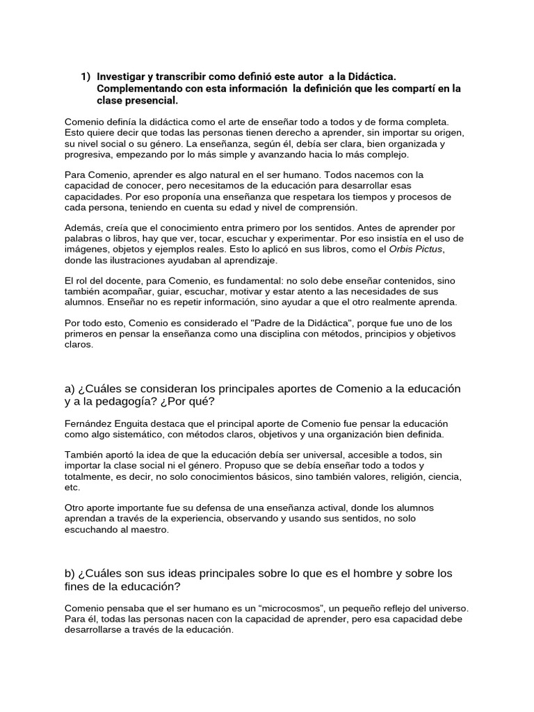 Comenio | PDF | Enseñando | Aprendizaje