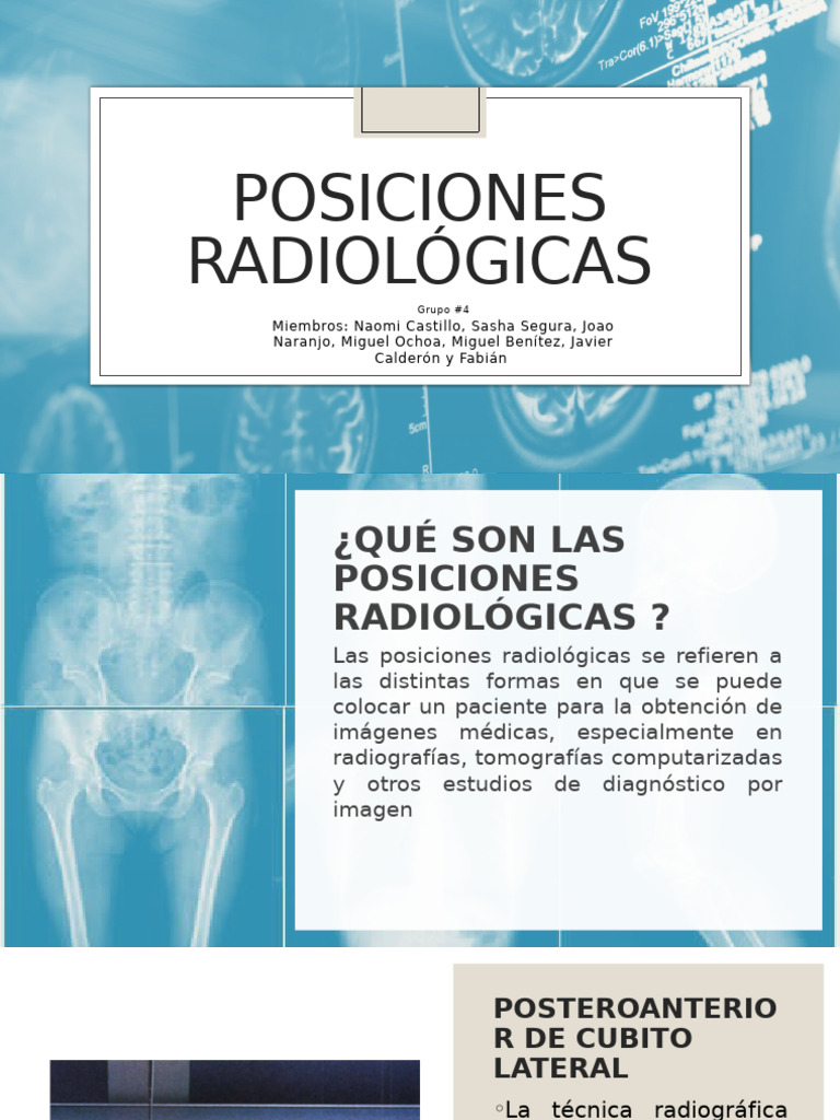 Posiciones Radiológicas Esenciales | PDF | Términos anatómicos de ...