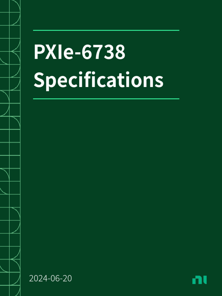 Pxie 6738 - Specifications - Pxie 6738 - Specifications - 2024 06 21 08 ...