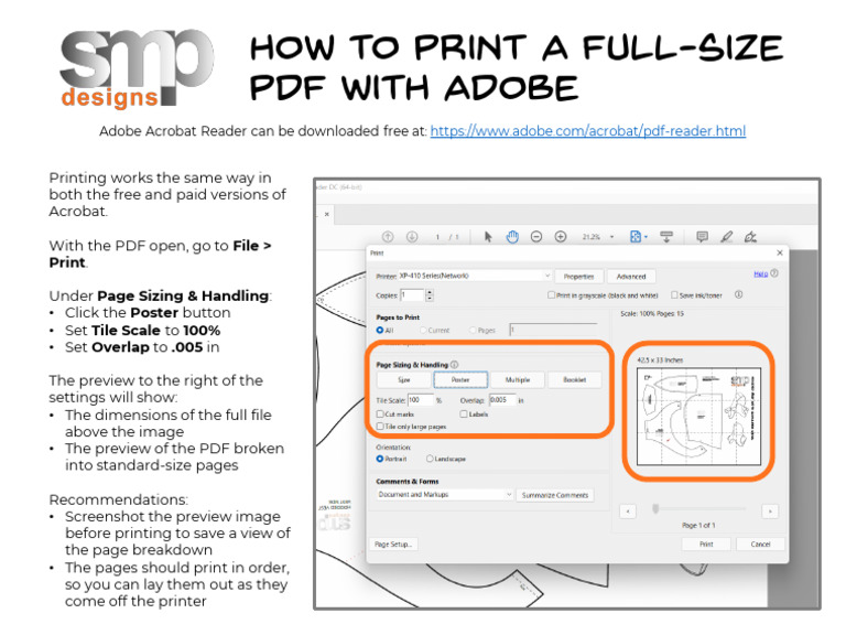 Print Full-Size PDFs with Adobe Acrobat | PDF